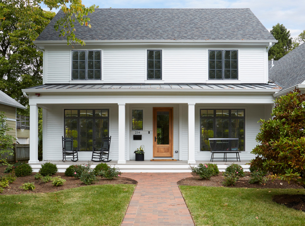 New Farmhouse - Front Entry - Farmhouse - Exterior - Chicago - by ...