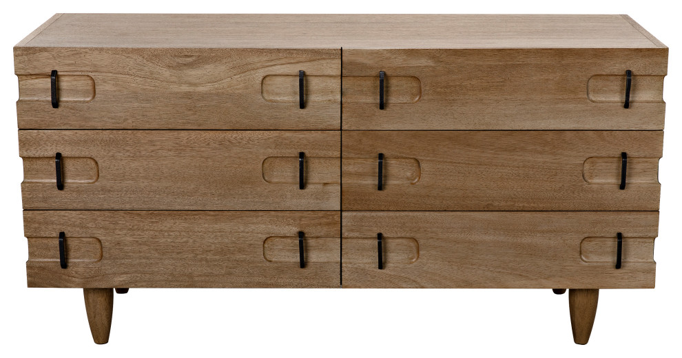 David Sideboard, Washed Walnut - Midcentury - Buffets And Sideboards ...