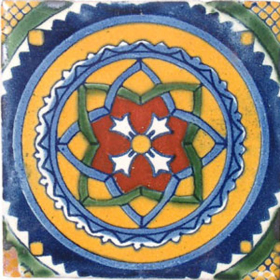 4"x4" Mexican Ceramic Handmade Tile #C041 - Contemporary - Wall And ...
