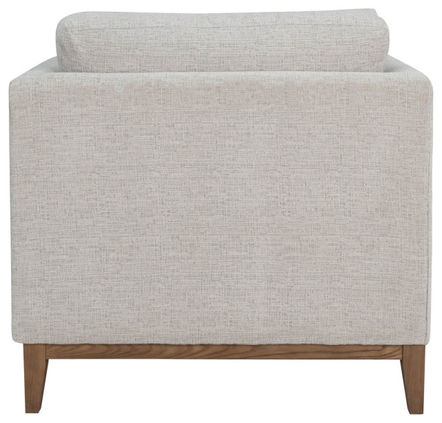 Woven Tweed Neutral Grey Harmony Club Chair, 36W x 39D x 34H ...