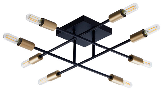 Bromi Design B6802 Halton 8 Light 20"W Semi-Flush Ceiling Fixture ...