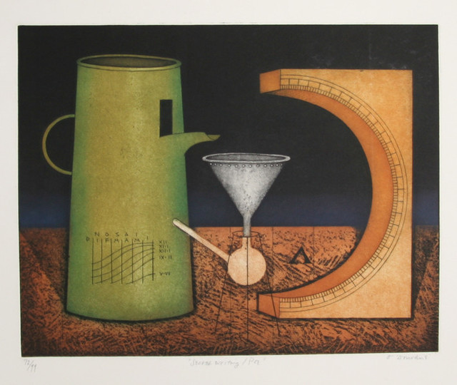 Tighe O'Donoghue, Secret Writing, Poe, Etching - Contemporary - Fine ...