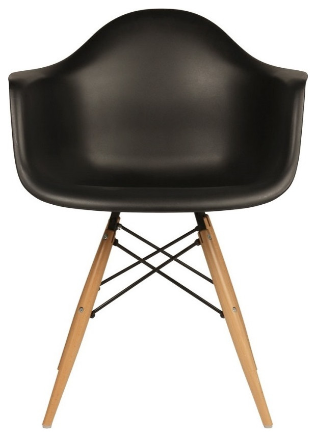 Bucket Chair Wood Legs, Black - Midcentury - Dining Chairs - by ...