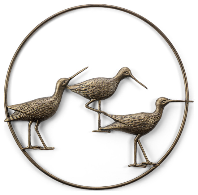 Sandpiper Wall Art - Beach Style - Metal Wall Art - by SPI | Houzz