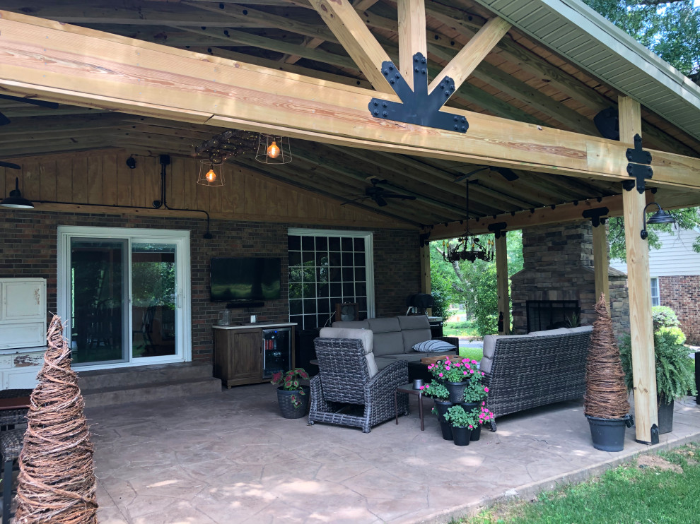 Gable Covered Patio - Rustic - Patio - Nashville - by Epoch ...