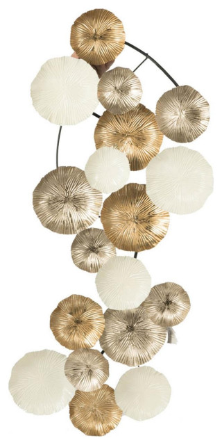 Retro Modern 39" Metallic Metal Wall Art - Contemporary - Metal Wall ...