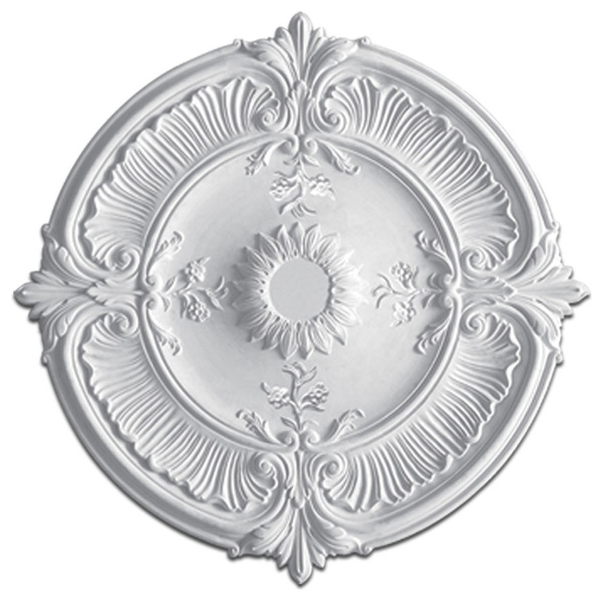 Leaves and Flowers Polyurethane Medallion - Victorian - Ceiling ...