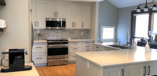 Glenmore - Caesarstone Bianco Drift Quartz - Transitional - Kitchen ...