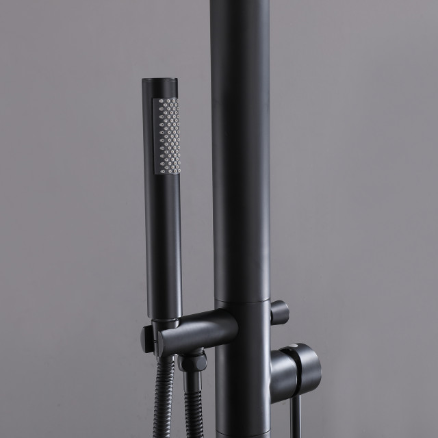 Free Standing Outdoor Shower with Handheld Shower - Modern - Outdoor Showers - by Rbrohant | Houzz