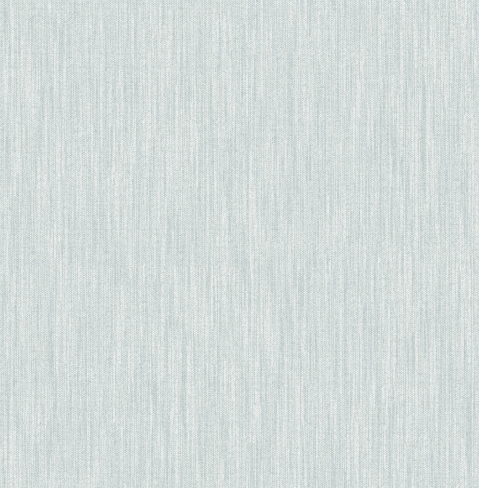 Chiniile Light Blue Linen Texture Wallpaper, Sample - Contemporary ...