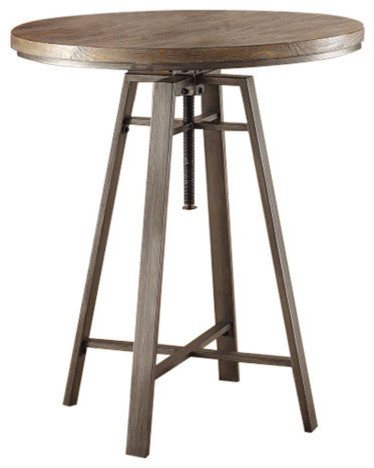 Benzara BM158071 Contemporary Bar Table with Swivel Adjustable Height ...