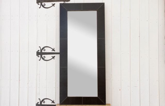 Tall Thai Embossed Leather Mirror - Transitional - Floor Mirrors - by ...