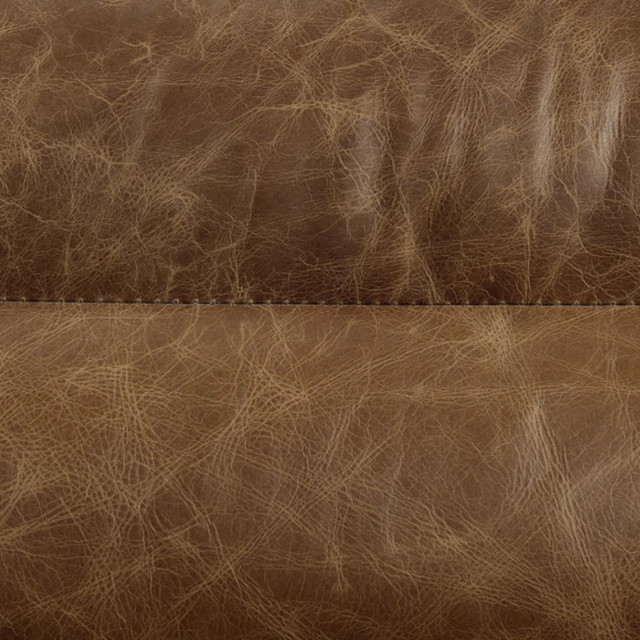 Benzara Sofa, Top Grain Leather, Horizontal Channel Tufted Design ...
