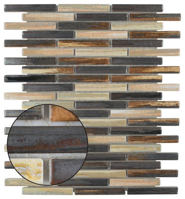 Rustica Brick Mosaic Floor and Wall Tile, Highlands, Sample ...