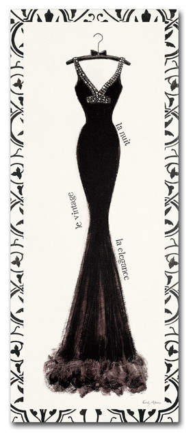 'Couture Noir Original I with Border' Canvas Art by Emily Adams, 20" x ...