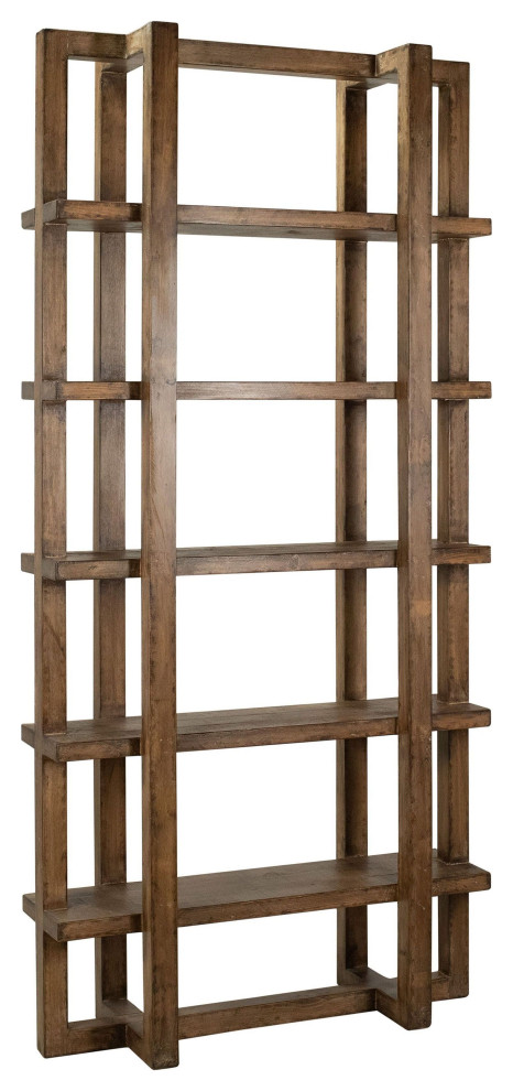 Hancock 95" Tall Modern Reclaimed Pine Bookcase - Transitional - Bookcases - by Karina Living ...