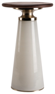 Wooden Top, 21" Nebular Side Table, Cream - Contemporary - Side Tables ...