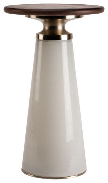 Wooden Top, 21" Nebular Side Table, Cream - Contemporary - Side Tables ...