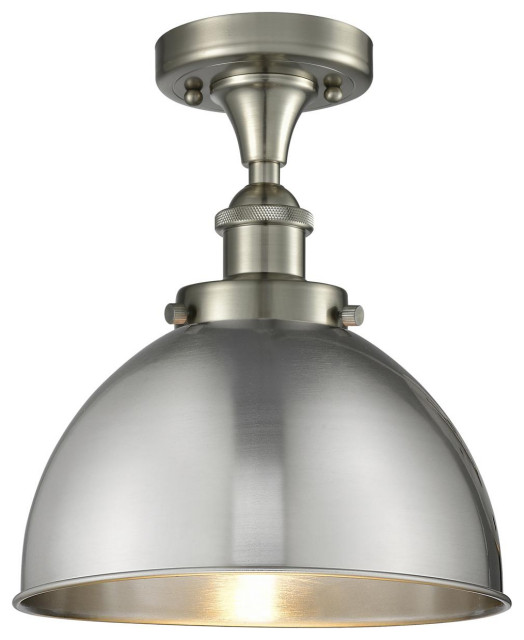 Ballston Urban 1 Light Semi-Flush Mount, Brushed Satin Nickel ...