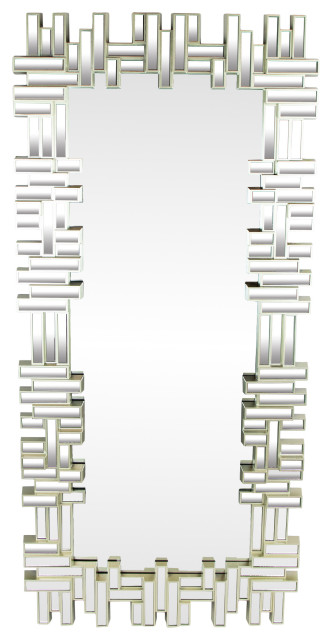 47" Champagne Gold Rectangular Modern Home Wall Mirror - Contemporary ...