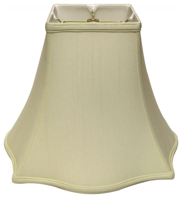 10" Ivory Premium Square Monay Shantung Lampshade - Traditional - Lamp ...