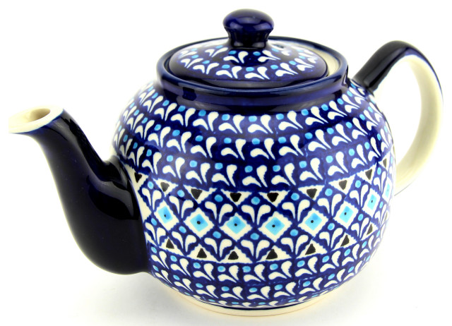 Polish Pottery Teapot - Coffee Pot - Zaklady Boleslawiec - Capacity: 1 ...
