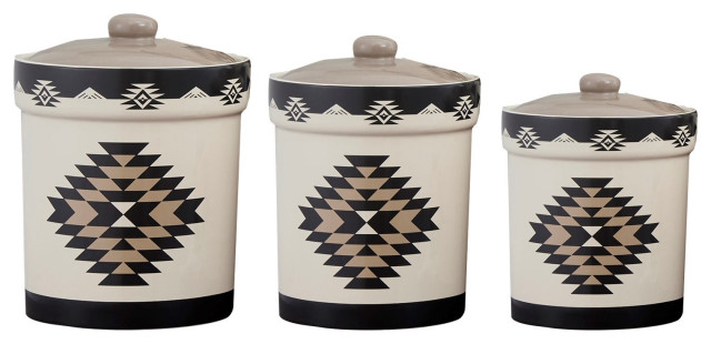 Chalet Aztec Dinnerware and Canister Set, 19 Piece - Southwestern ...