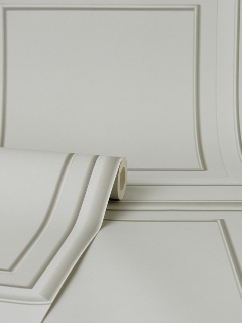 Distinctive Grey Square Panel Wallpaper, Bolt - Transitional ...