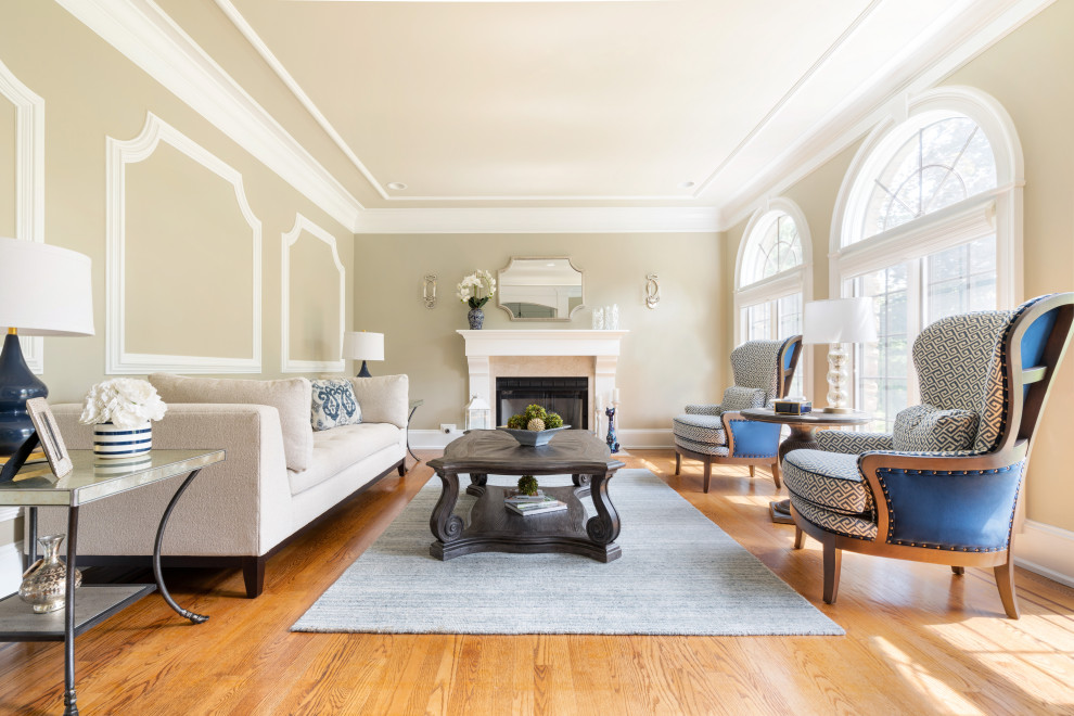 Breathtaking Estate Home Redesign - Transitional - Living Room ...