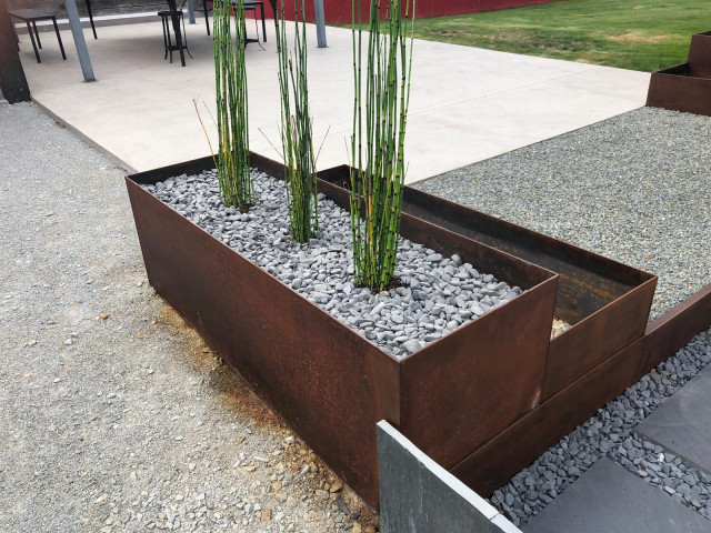 Bac en acier corten - Industrial - Jardín - Rennes - de Mydecoupemetal ...