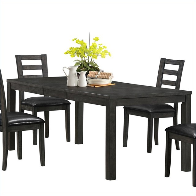 Monarch Dining Table in Charcoal Grey - Transitional - Dining Tables ...
