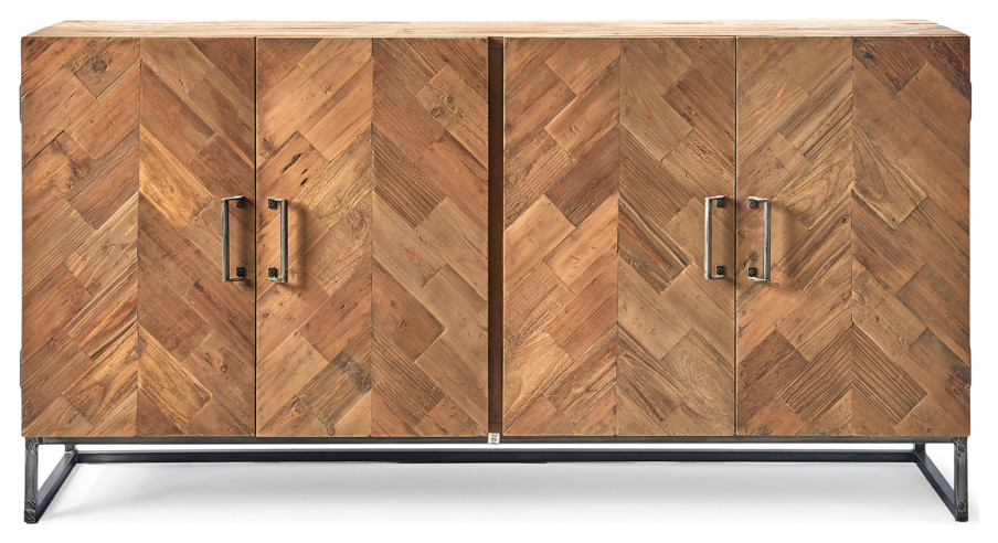 Wooden Herringbone Sideboard | Rivi√®ra Maison Tribeca - Transitional - Buffets And Sideboards ...