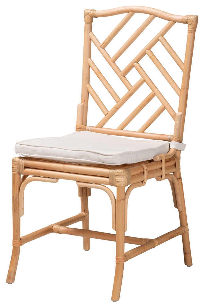 Scarlet Natural Rattan Dining Chair - Tropical - Dining Chairs - by ...