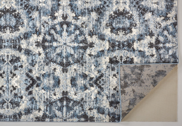 Weave & Wander Tullamore Charcoal/Blue Rug, 5'x8' - Contemporary - Area ...
