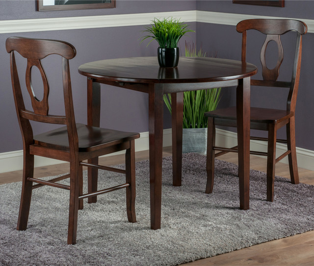 Clayton 3-Piece Drop Leaf Table With 2 Keyhole Back Chairs ...