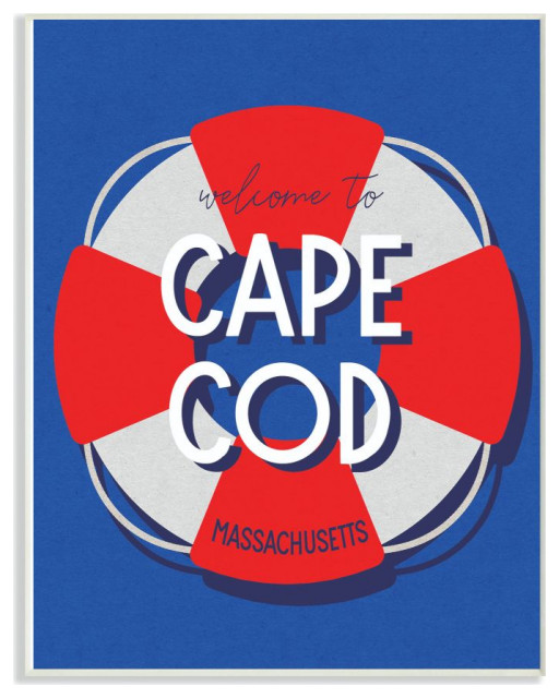Cape Cod Beach Coast Ocean Blue Red Word Design, 16"x20", 10x15 - Beach ...