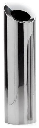 Torre and Tagus Slope Edge Stainless Steel 16"H Vase, Medium ...