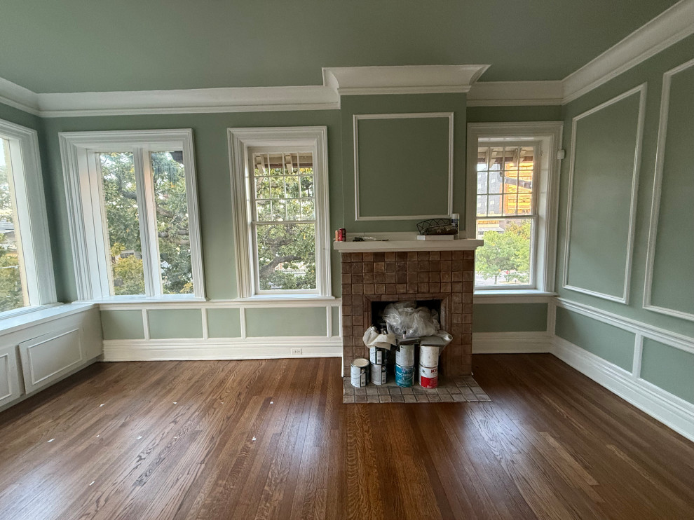 What window treatments for room in 1913 house w varying window sizes ...