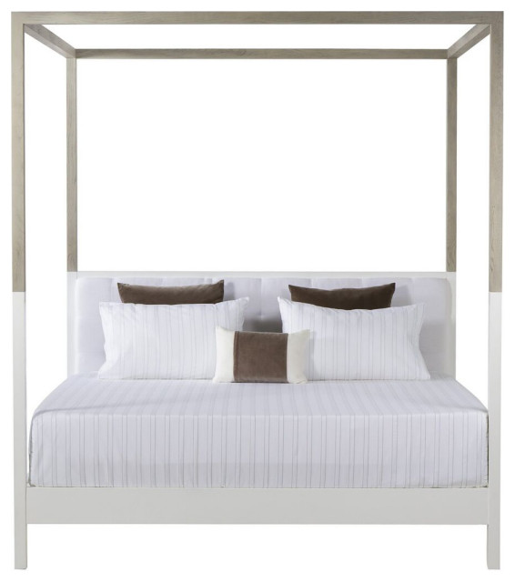 Sonder Living Duke Poster Bed | Warm White, US Queen - Transitional ...