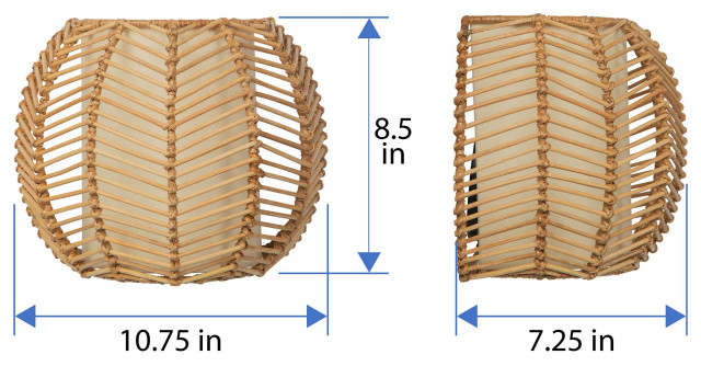 Wicker Rib Round Indoor Wall Sconce, Natural - Tropical - Wall Sconces - by KOUBOO | Houzz