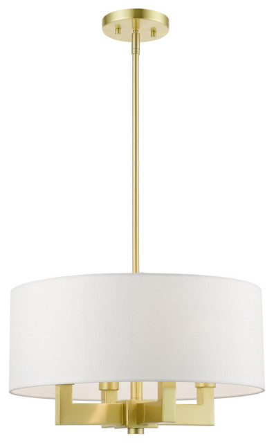 Cresthaven 4 Light Satin Brass Pendant - Transitional - Pendant ...