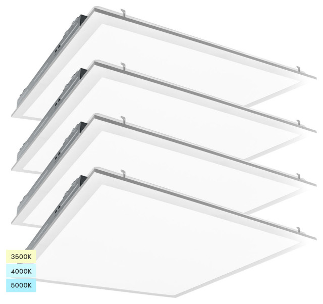 Luxrite 2x2 FT LED Panel Lights 30/35/40W 3CCT Dimmable 4 Pack - Modern ...