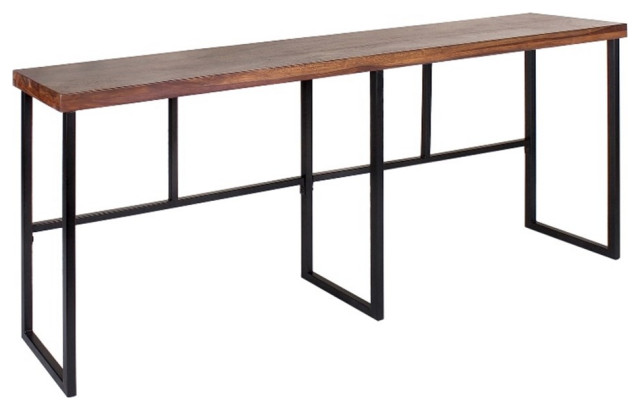 Casartis Living Anthem 90" Transitional Wood Console Table in Brown ...