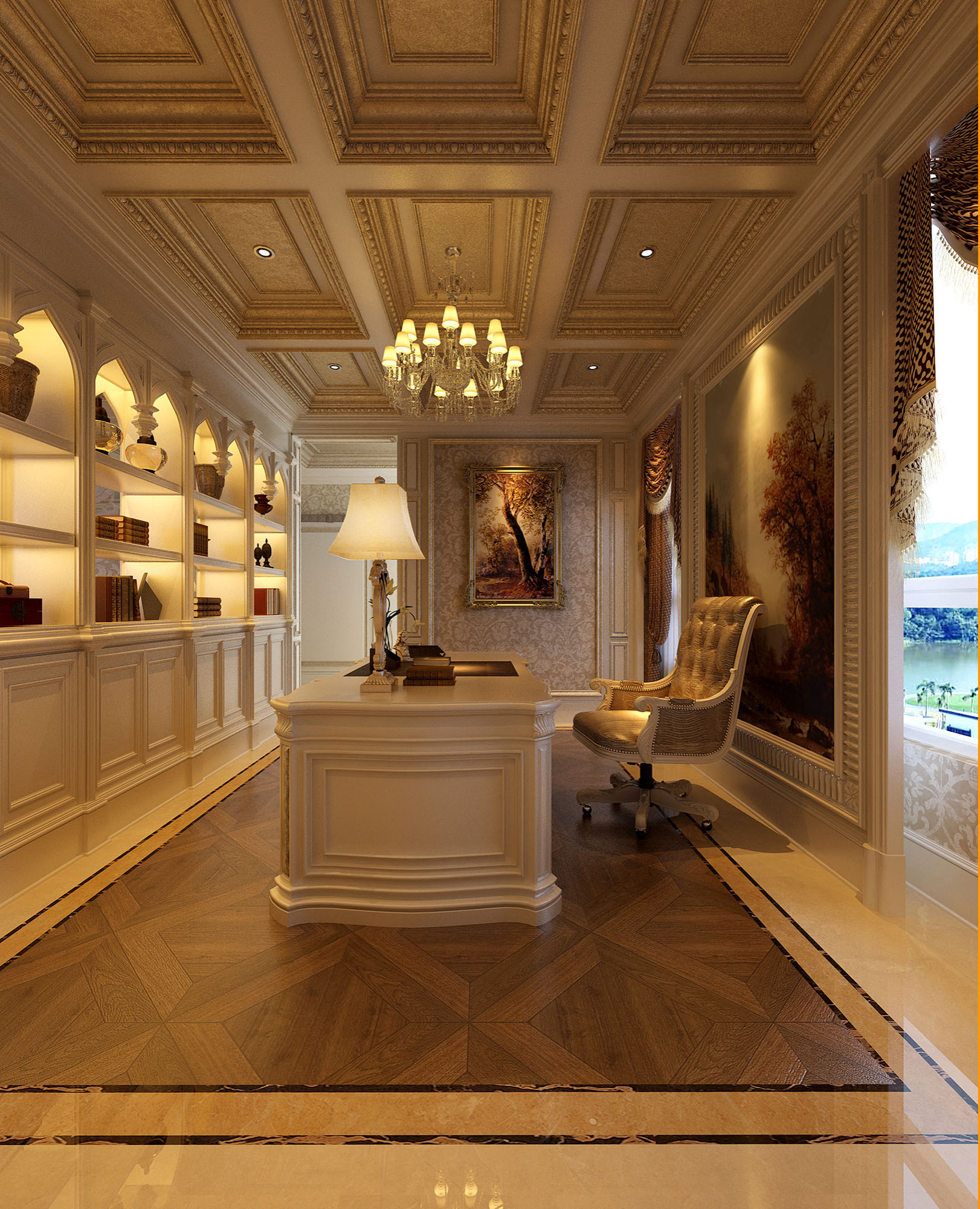 Modern Victorian Style Home Office