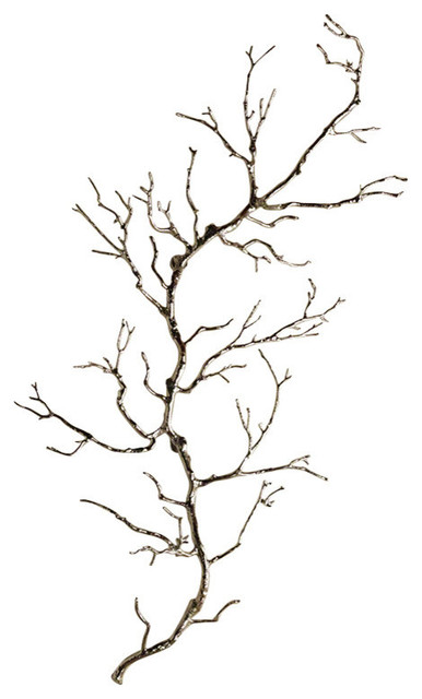 Twig Wall Art, Nickel - Contemporary - Wall Accents - by HedgeApple | Houzz