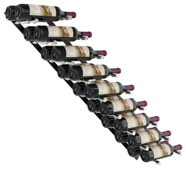 Vino Pins Flex 45 (wall mounted metal wine rack), 18 Bottles ...