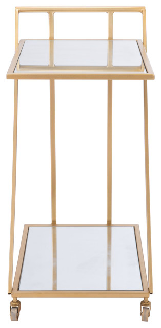 Alto Bar Cart Mirror and Gold - Contemporary - Bar Carts - by Zuo Modern Contemporary | Houzz