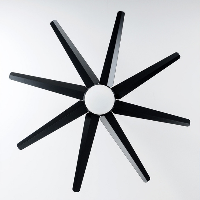 66" Modern Aluminum LED Ceiling Fan With Remote Control, Dia66.1 ...