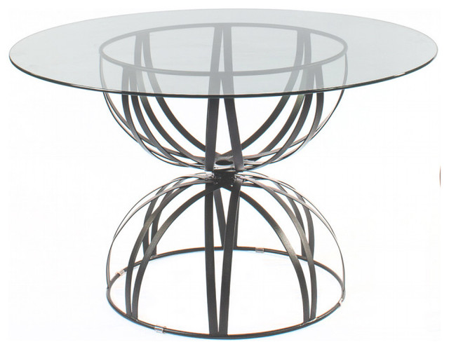Amalfi Hourglass Dining Table Base, Petite - Transitional - Table Tops ...