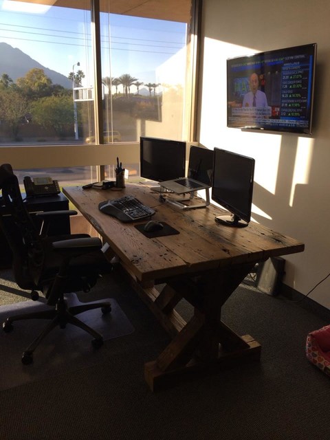 Reclaimed barn wood Office Desk - Farmhouse - phoenix - by Ivy League ...